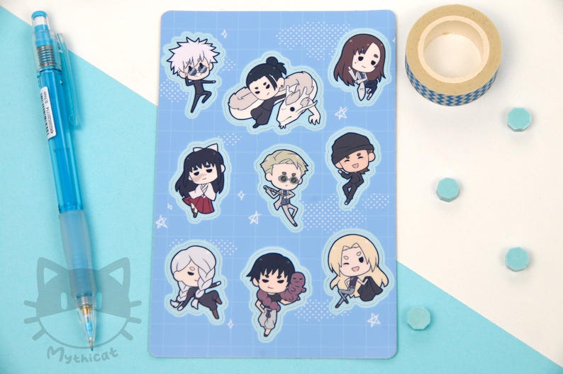 Blue Spring JJK Sticker Sheets - Etsy