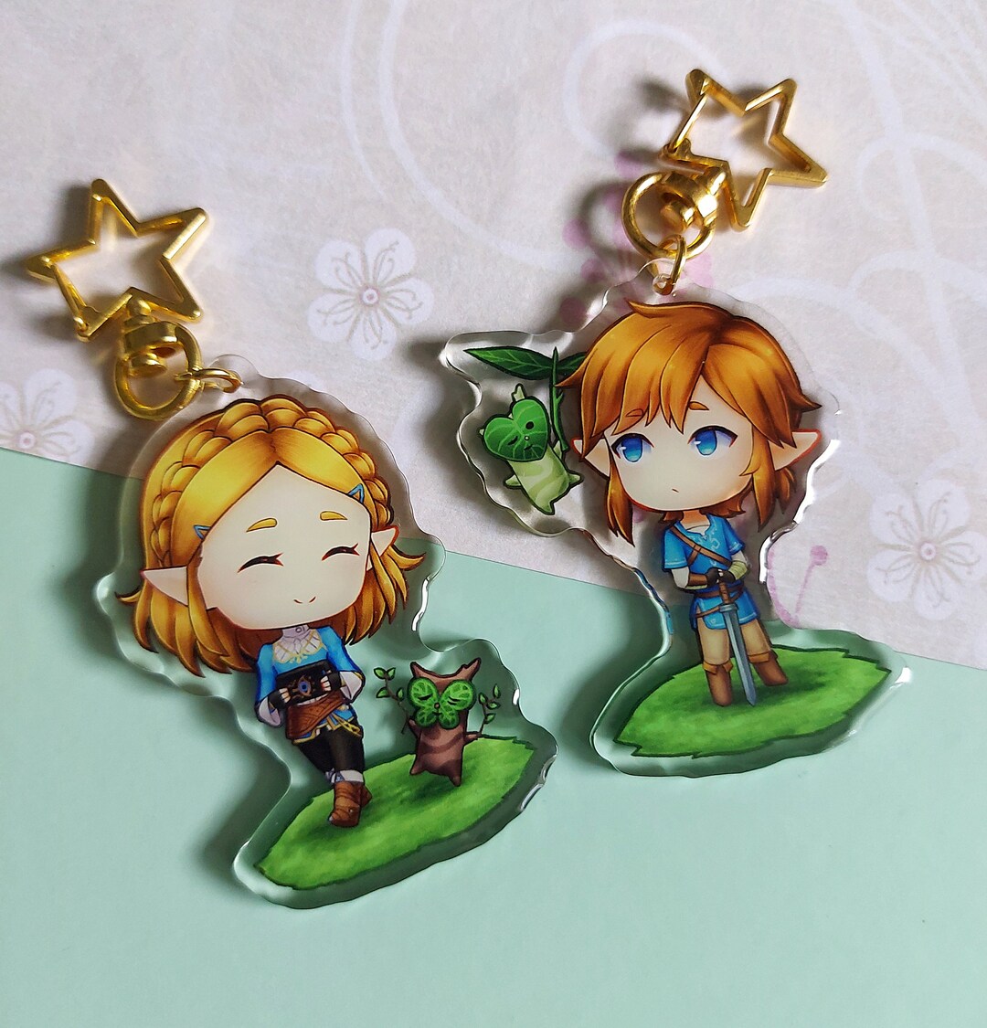 Botw Zelda and Link Korok Acrylic Charms - Etsy
