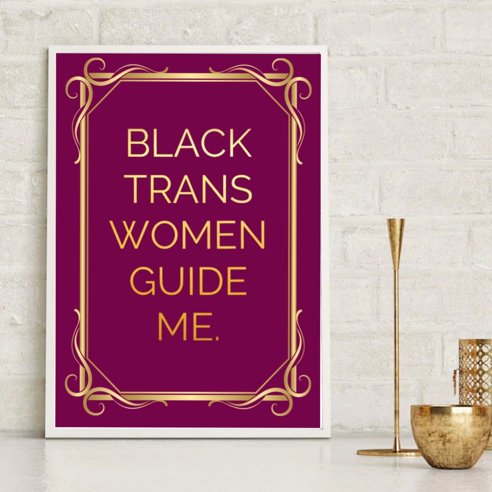 Black Trans Women Positive Affirmations Print Wall Print Etsy