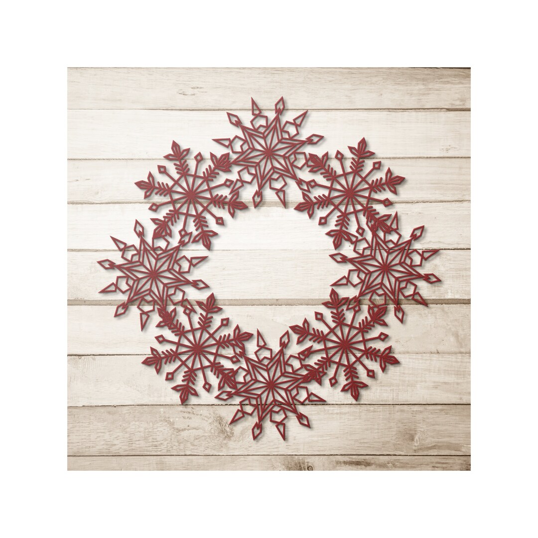 Snowflake Wreath Metal Wall Art - Etsy
