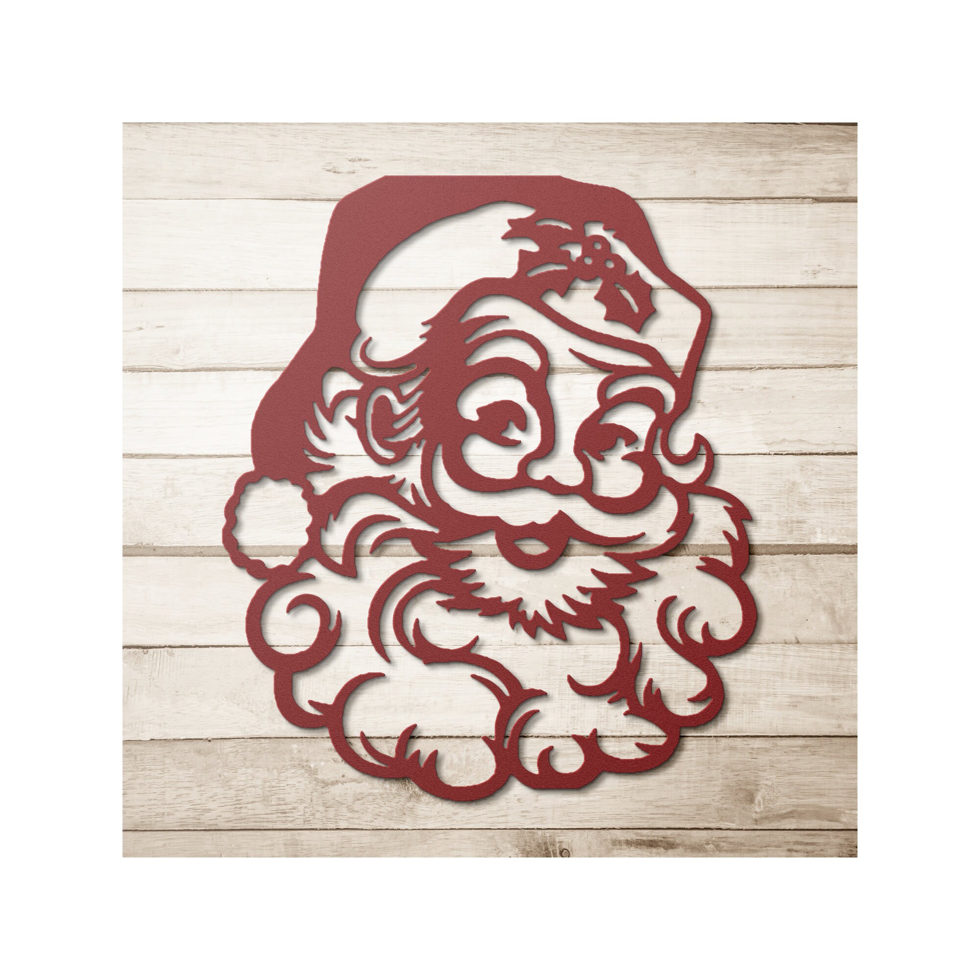 Classic Santa Metal Wall Art - Etsy