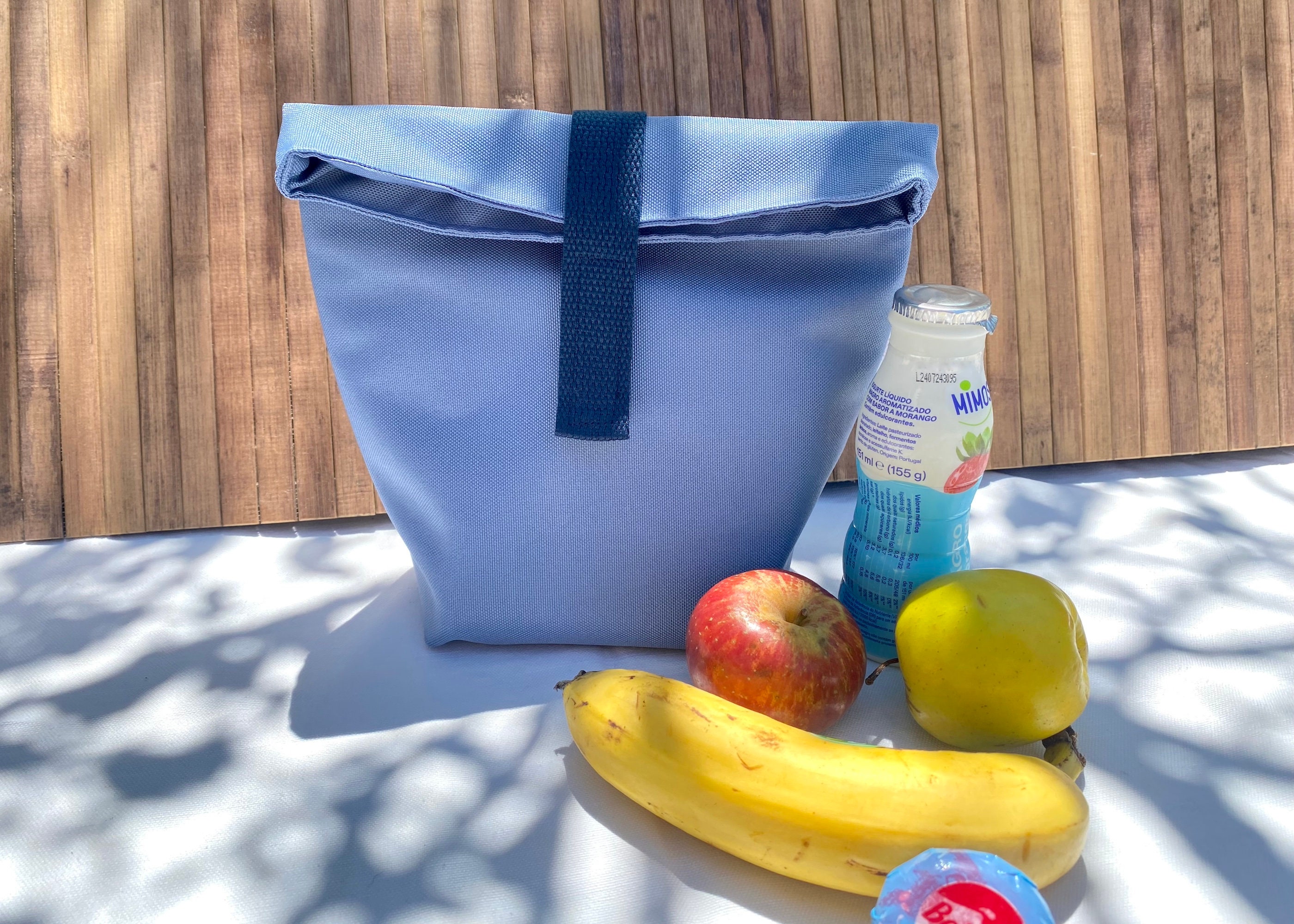 Small Blue Roll Top Lunch Box. Easy to Carry Mini Thermal Lunch Box ...