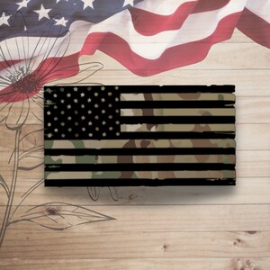 Multicam American Flag Sticker, Multicam Sticker, Military Stickers ...