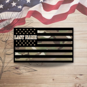Multicam American Flag Sticker Multicam Sticker Military - Etsy