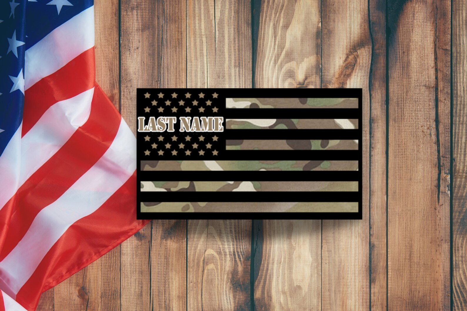 Multicam American Flag Sticker Multicam Sticker Military | Etsy
