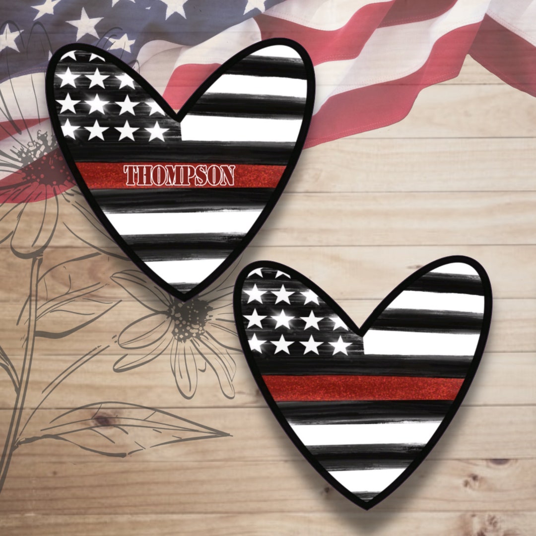 Support the Firefighters Stickers, Thin Red Line Flag, Firefighter Flag ...