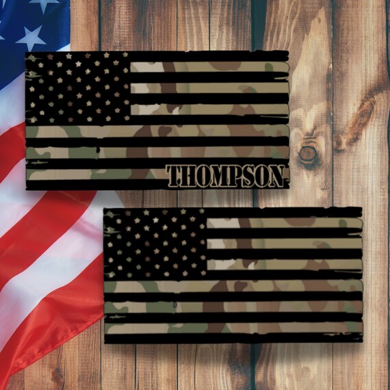 Multicam American Flag Sticker Multicam Sticker Military - Etsy