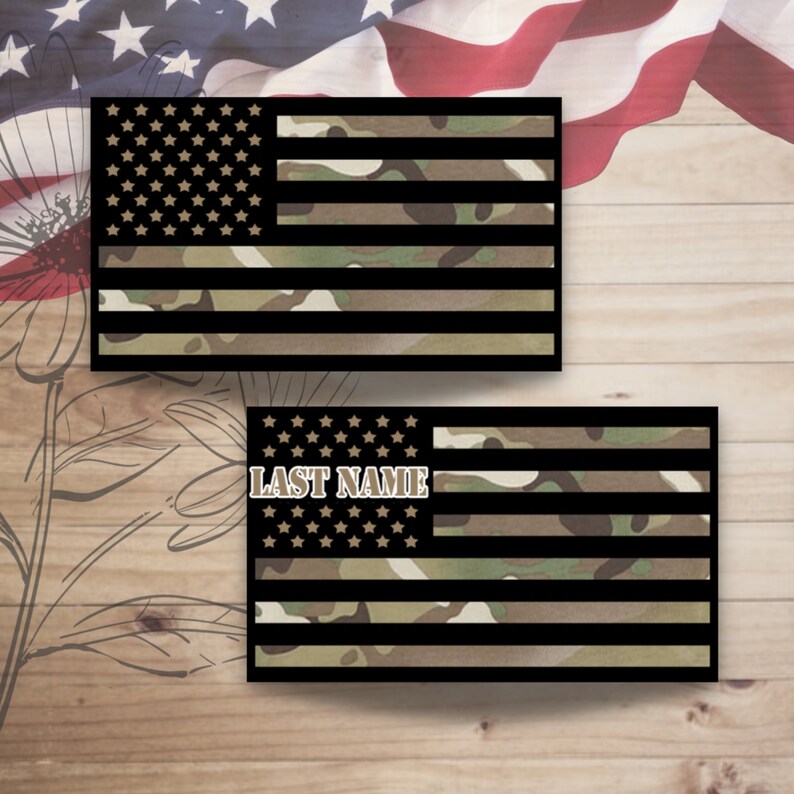 Multicam American Flag Sticker Multicam Sticker Military - Etsy