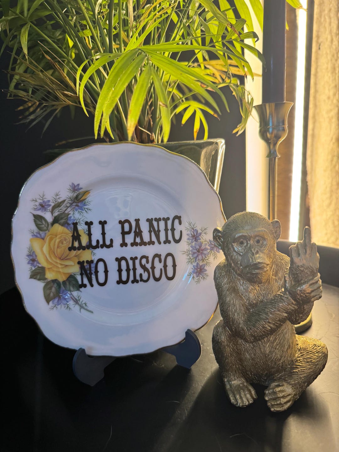 All Panic No Disco - Decorative Vintage Plate - Vulgar Vintage - Sweary ...