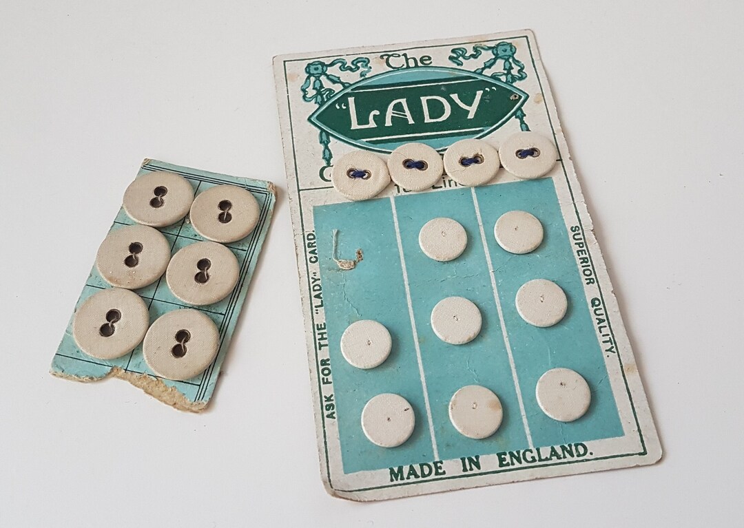 Edwardian White Fabric Covered Buttons, 'the Lady' - Etsy