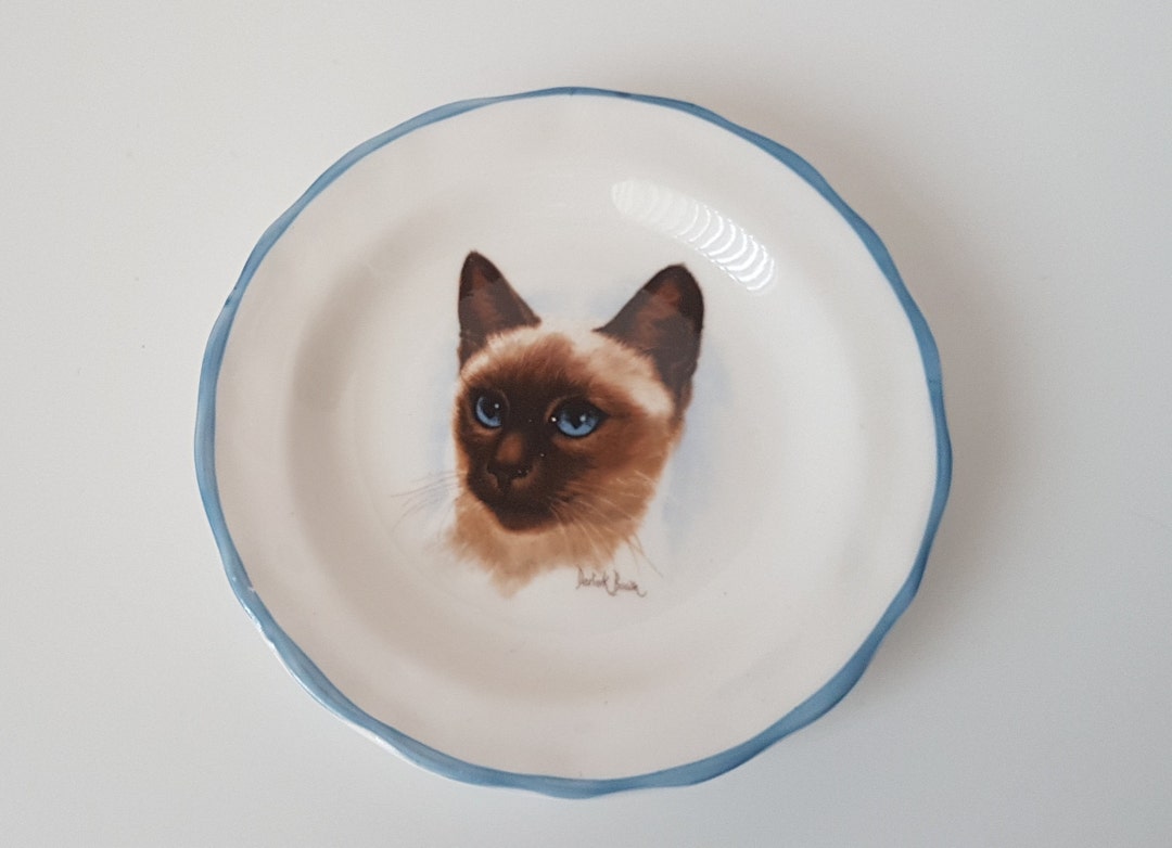 Vintage Siamese Cat Plate, Decorative Small Plate, Bone China. - Etsy