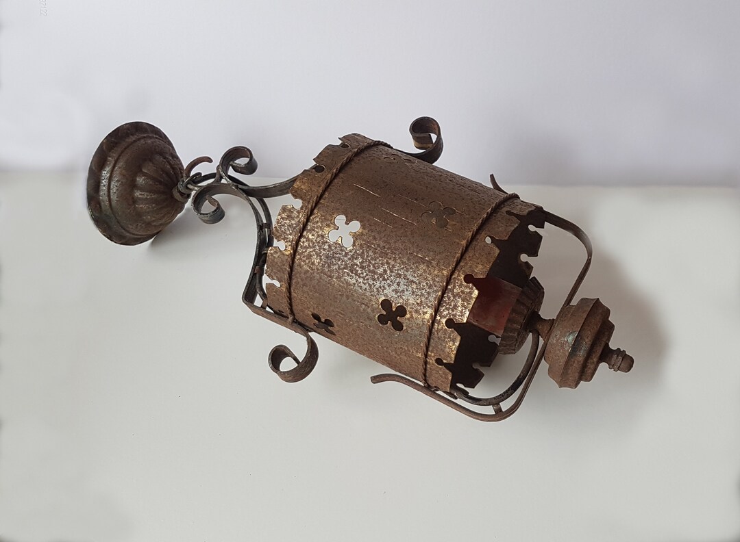 Vintage Gothic Iron Castle Pendant Light, Porch Light, Lantern, 1970s ...