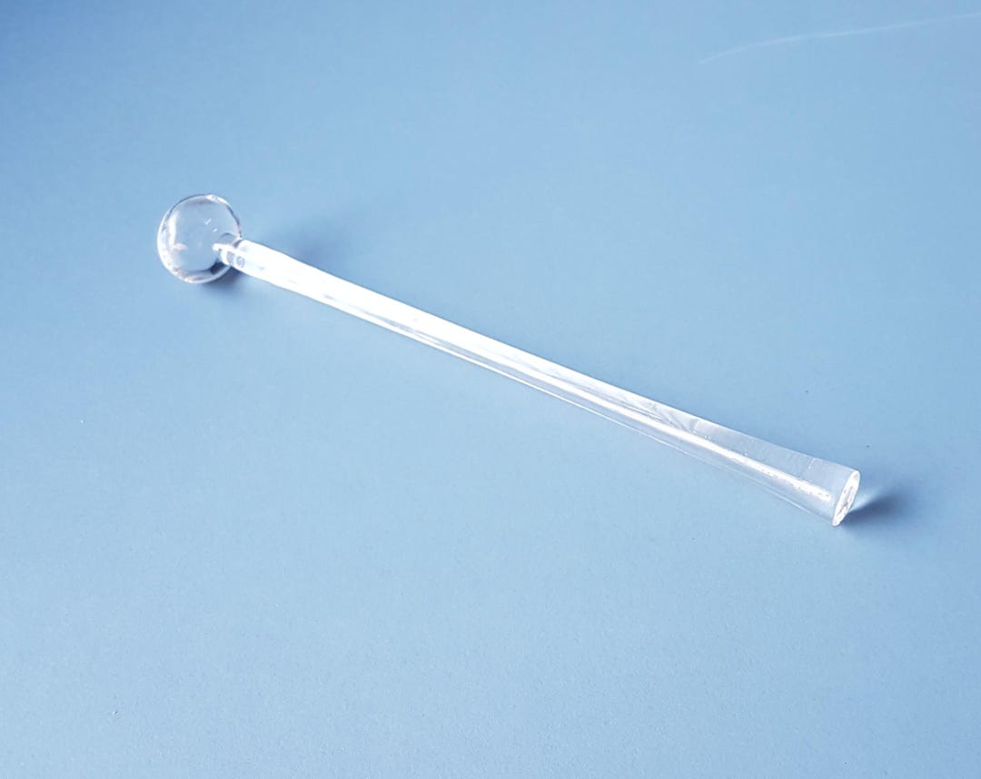 Vintage Heavy Glass Swizzle Stick? Stirring Stick, Handmade - Etsy