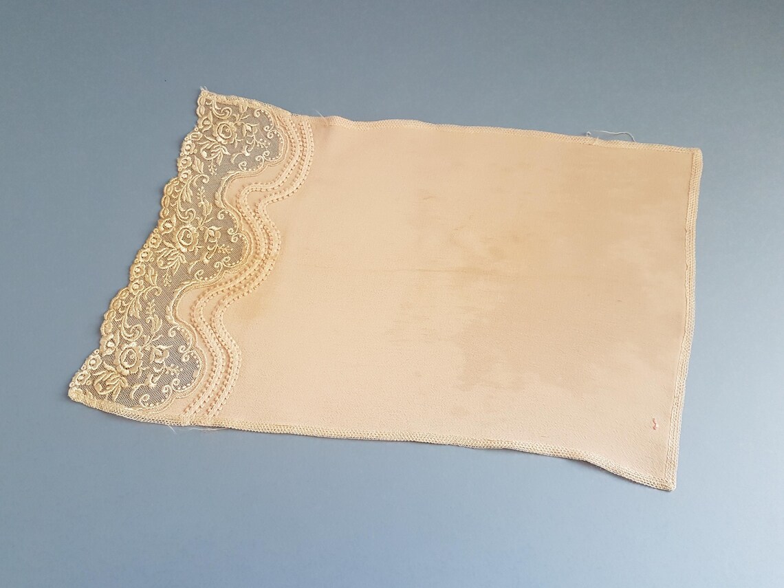 Antique Edwardian Silk Material Blouse Insert, Peachy Pink Modesty ...