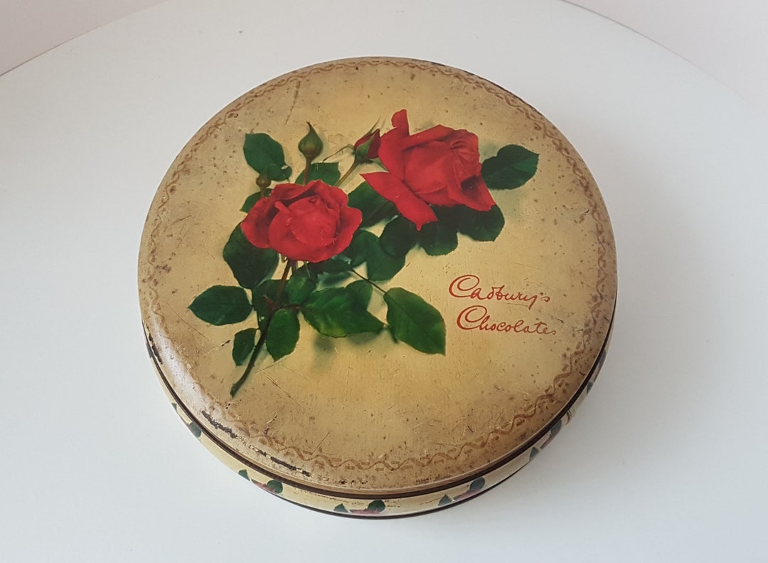 Vintage Cadburys Chocolate Tin Roses Aged Tin 1950/60s - Etsy