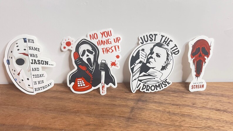 Horror Movie Sticker Michael Myers Sticker Ghostface - Etsy