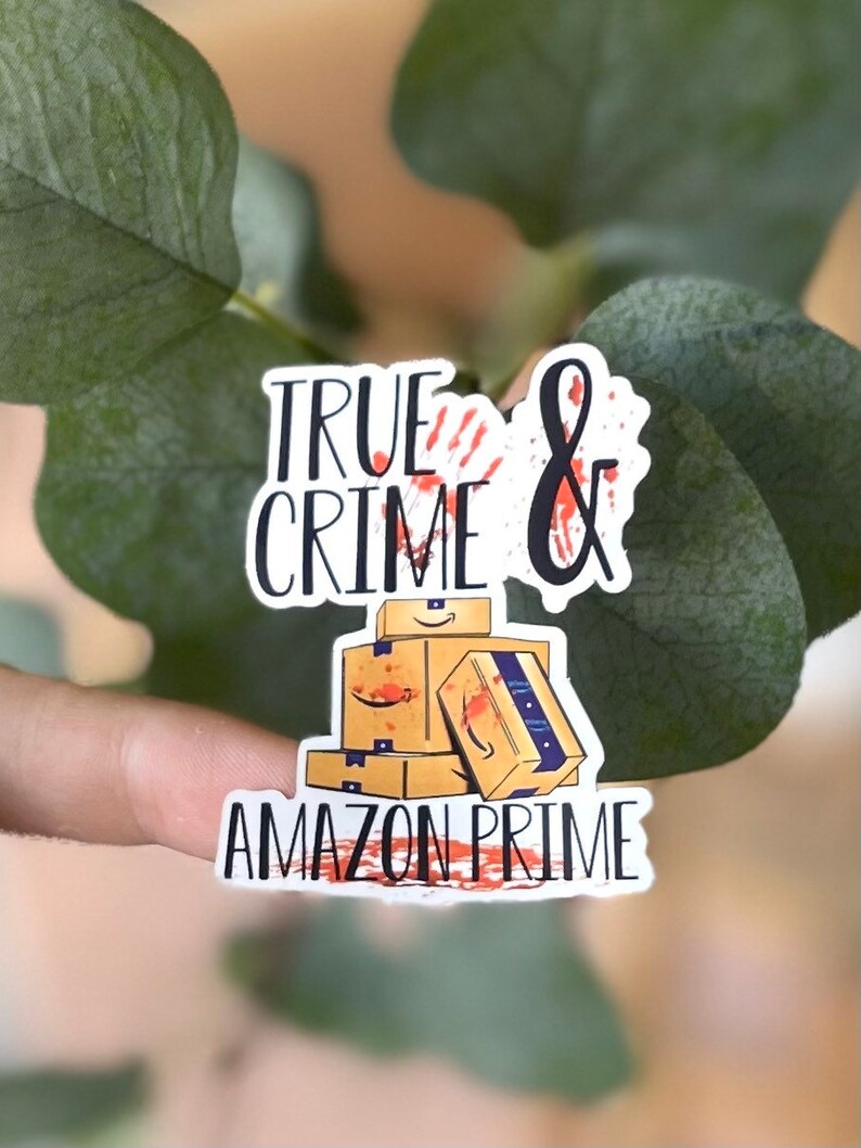 True Crime & Amazon Prime Sticker Water Bottle Sticker True | Etsy
