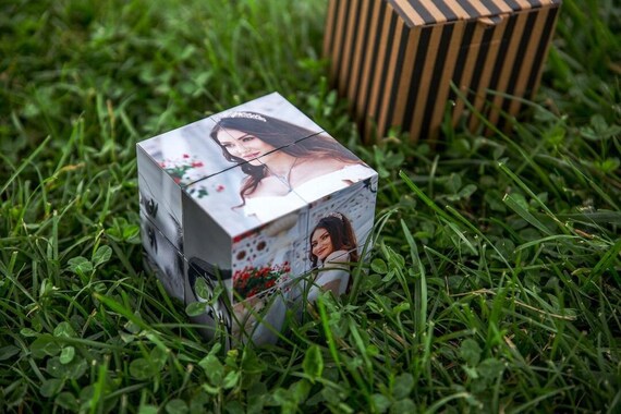 Personalized Wooden Cube Magic Photo Cube Impressive Gift | Etsy