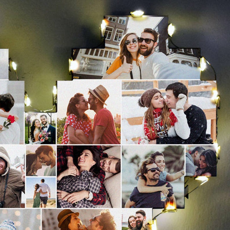Photo Collage Gift for Valentine Unique Gift With 23 Photos - Etsy