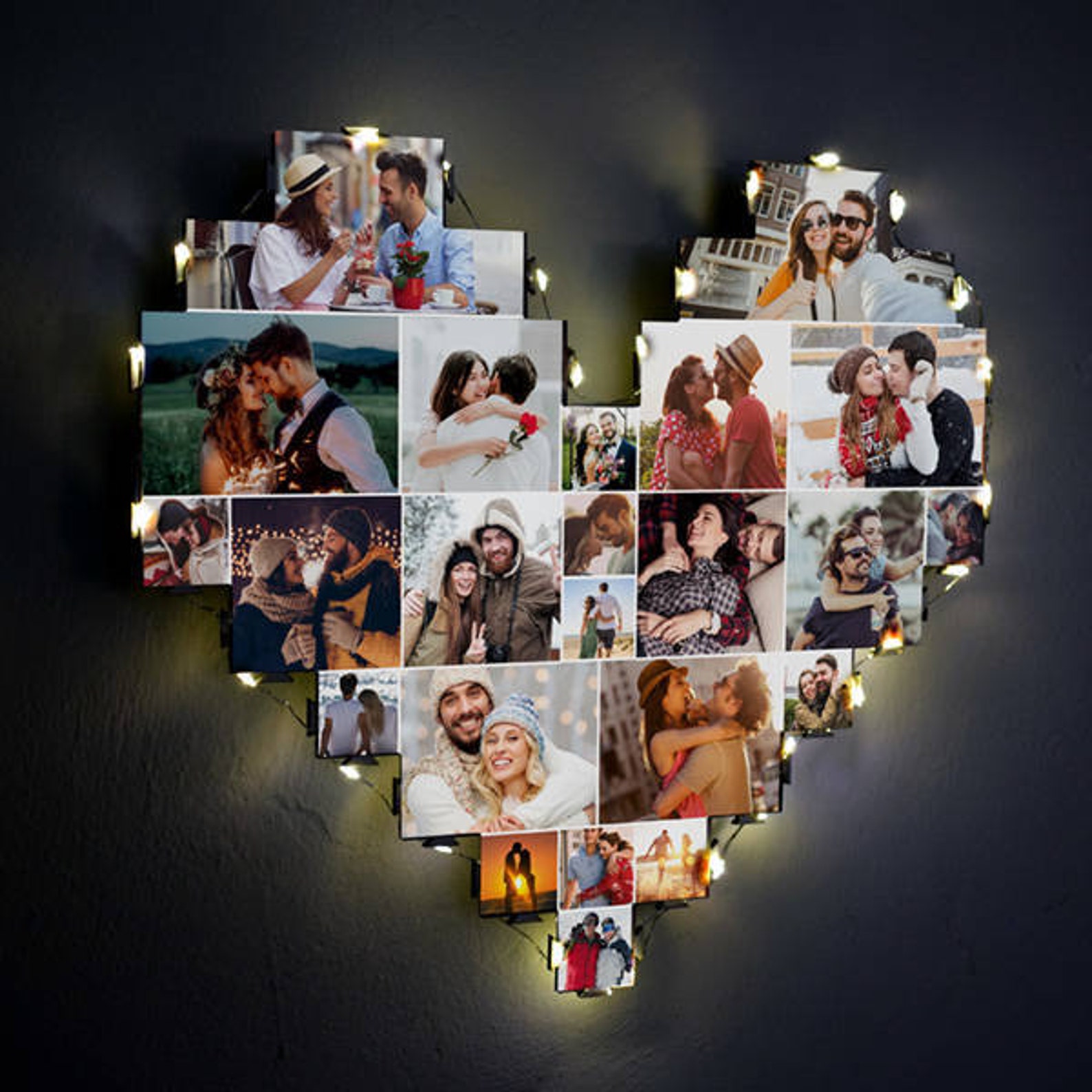 Photo Collage Gift for Valentine Unique Gift With 23 Photos - Etsy