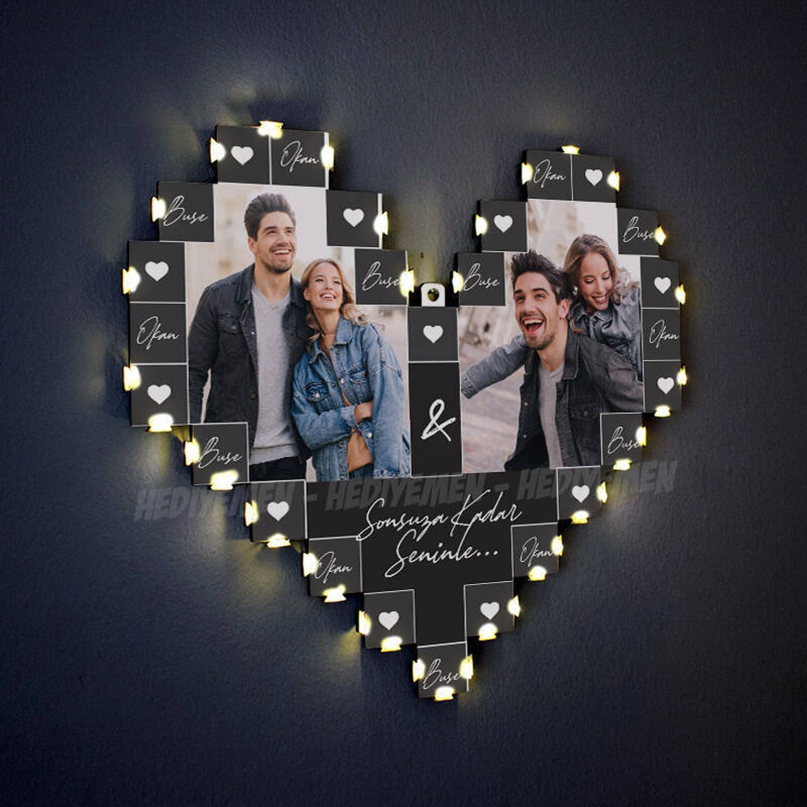 Led Heart Board Gift for Boyfriend Led Heart Board Gift for - Etsy