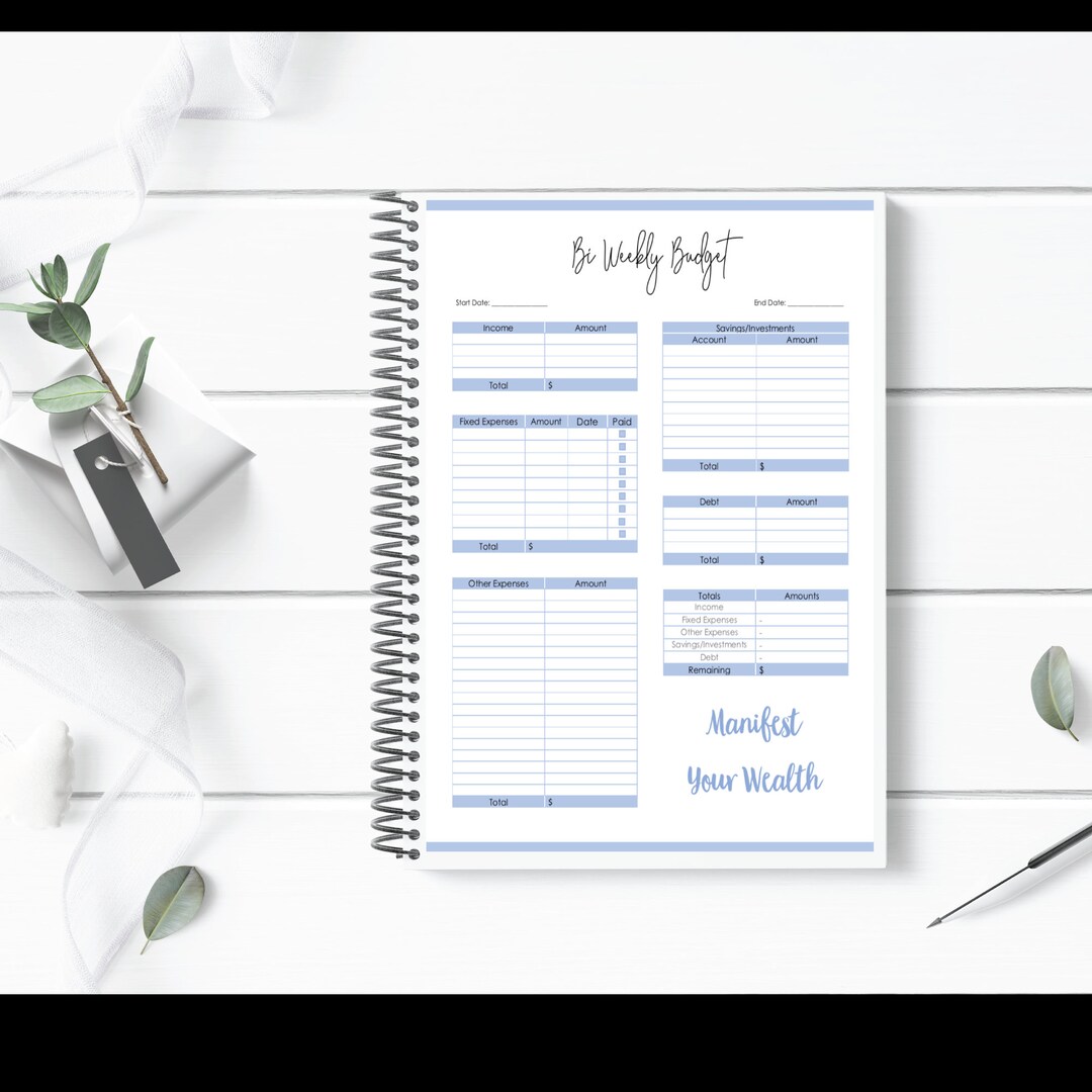 Bi-weekly Budget Digital Printable - Etsy