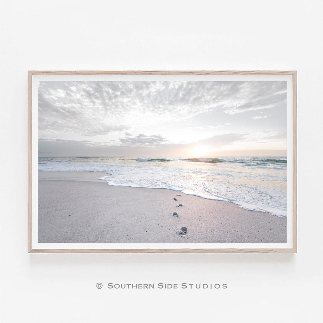 Beach Print, Coastal Art, Horizontal Photo, Pastel Coastal Print ...