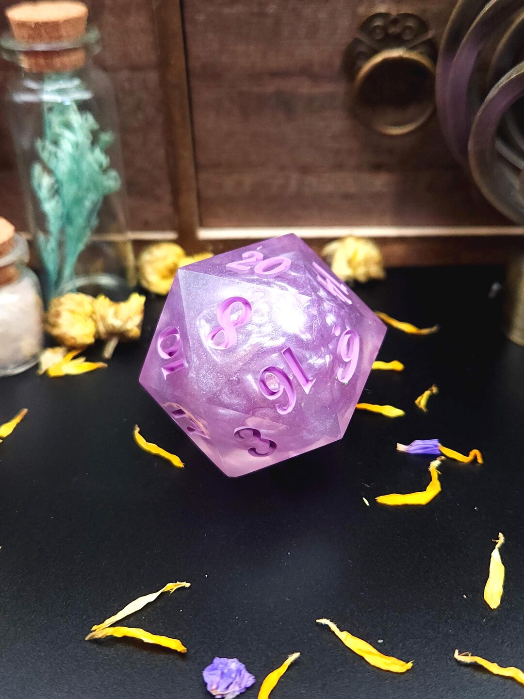 Purple Hexcore 43mm D20 TTRPG Dice - Etsy