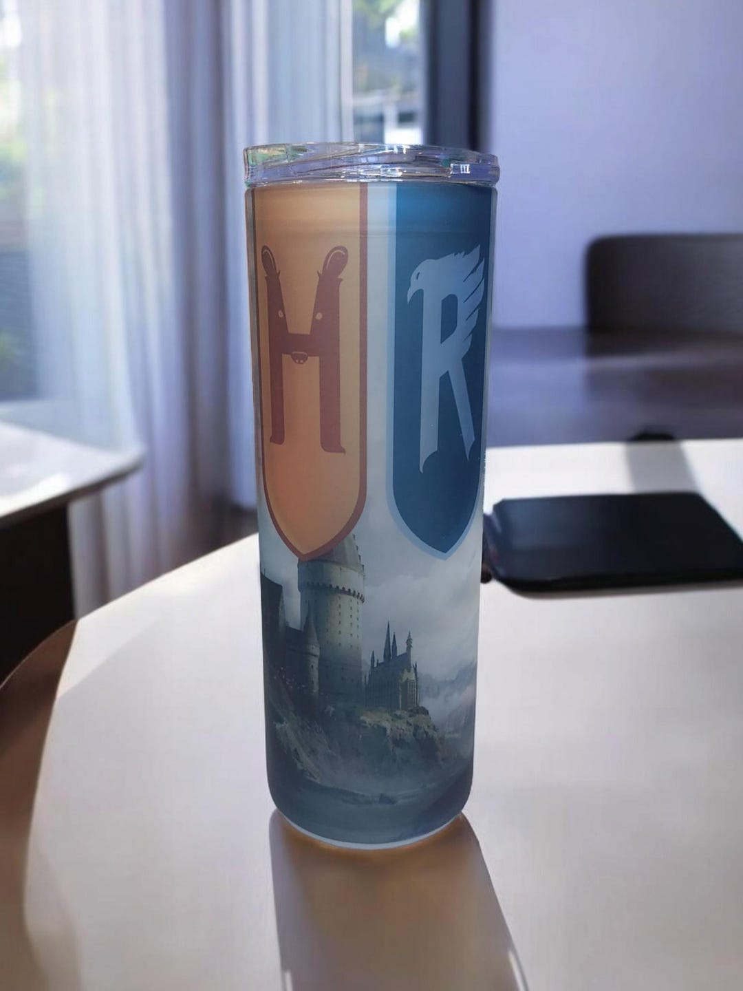 Harry Potter Inspired Frosted Glass Tumbler, Hogwarts Magic Cup ...