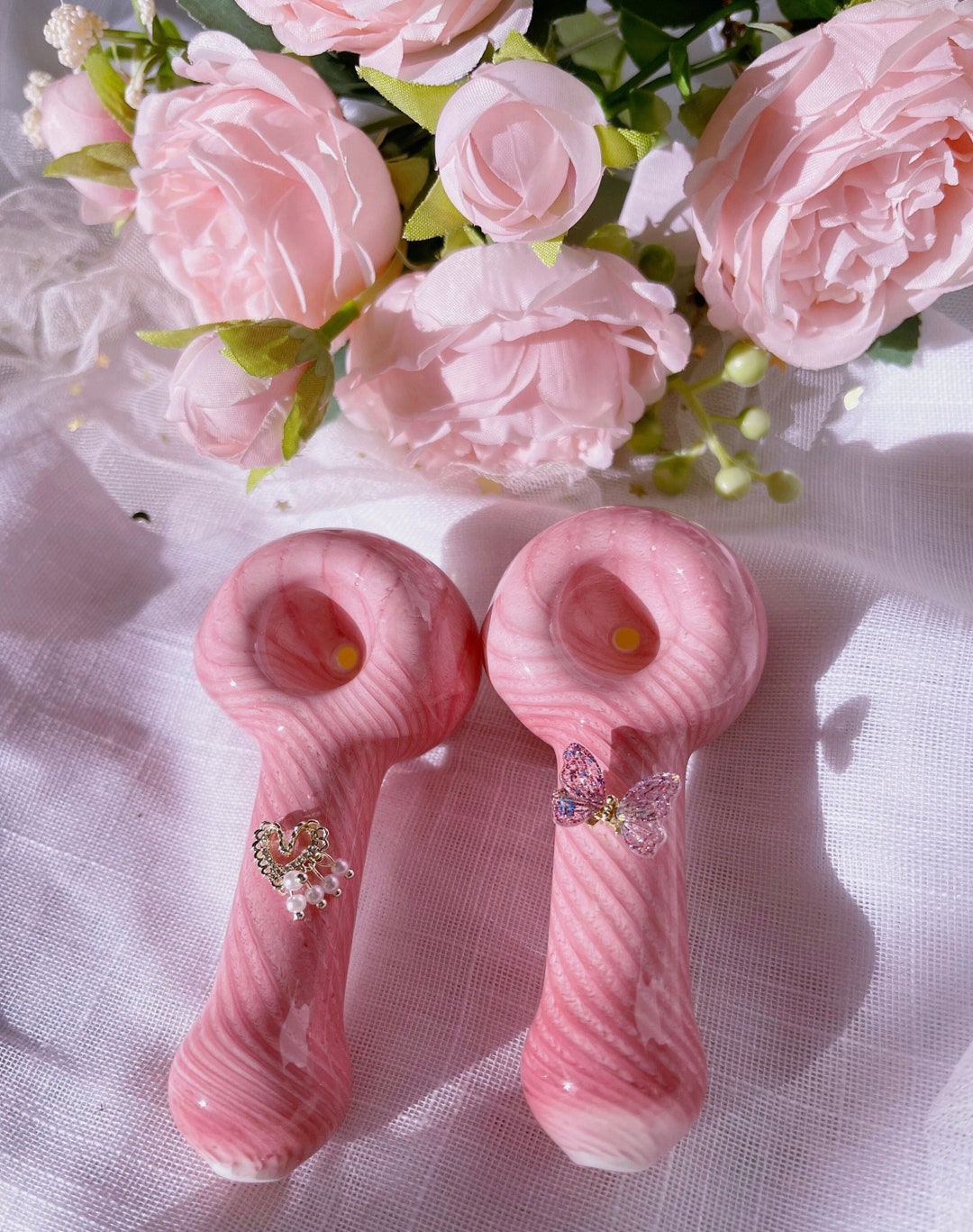 4 or 5 Milky Pink Swirly Pipe, Pretty Cute Girly 3 - Etsy