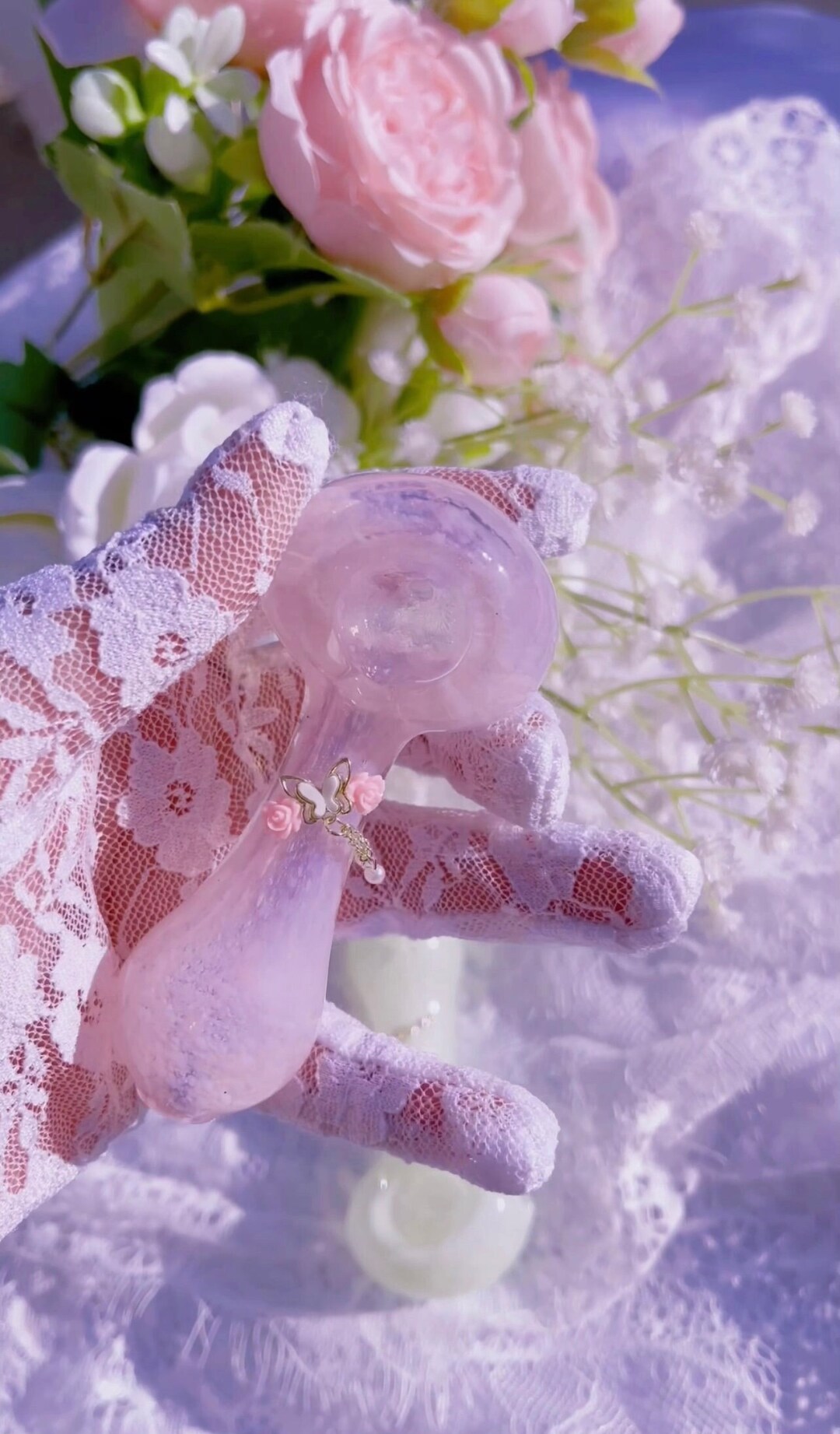 Pretty Cute Glass Cotton Candy Collection3 Girly Glass, Girly, Pink, - Etsy