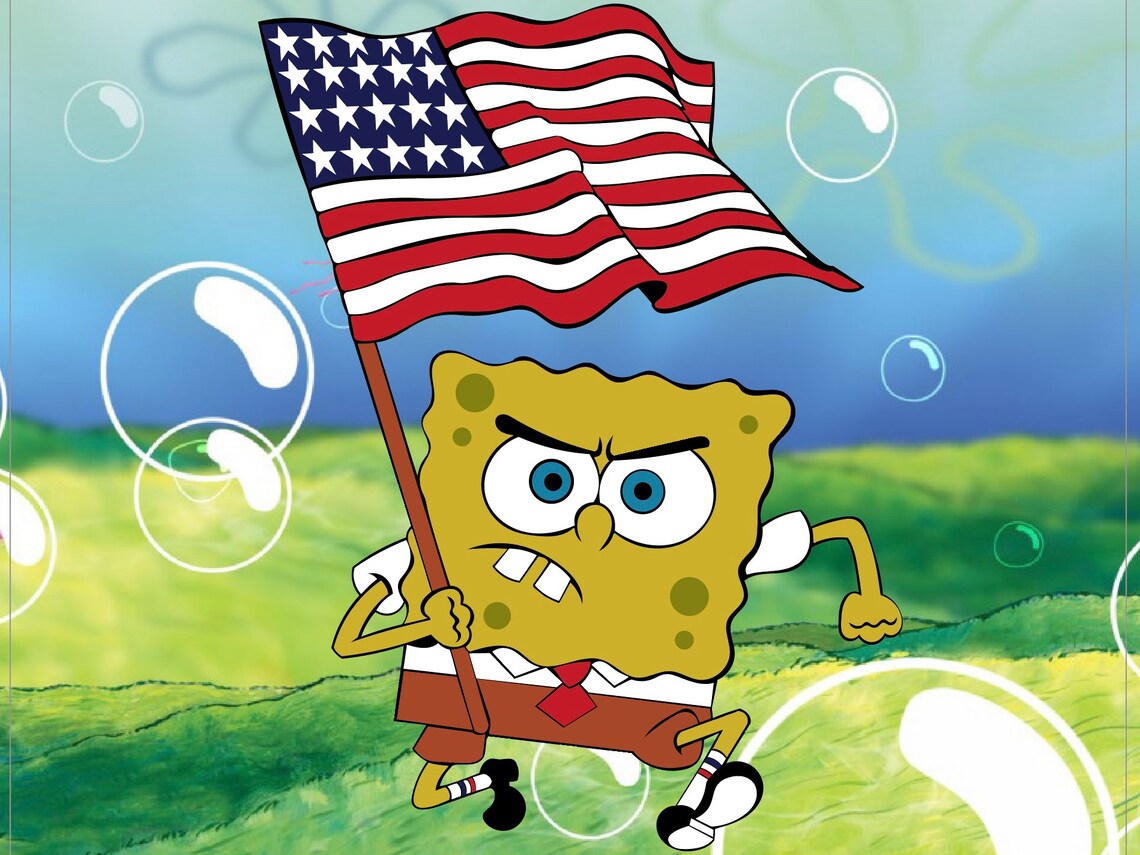 Spongebob SVG 4th of July SVG Independence Day SVG - Etsy