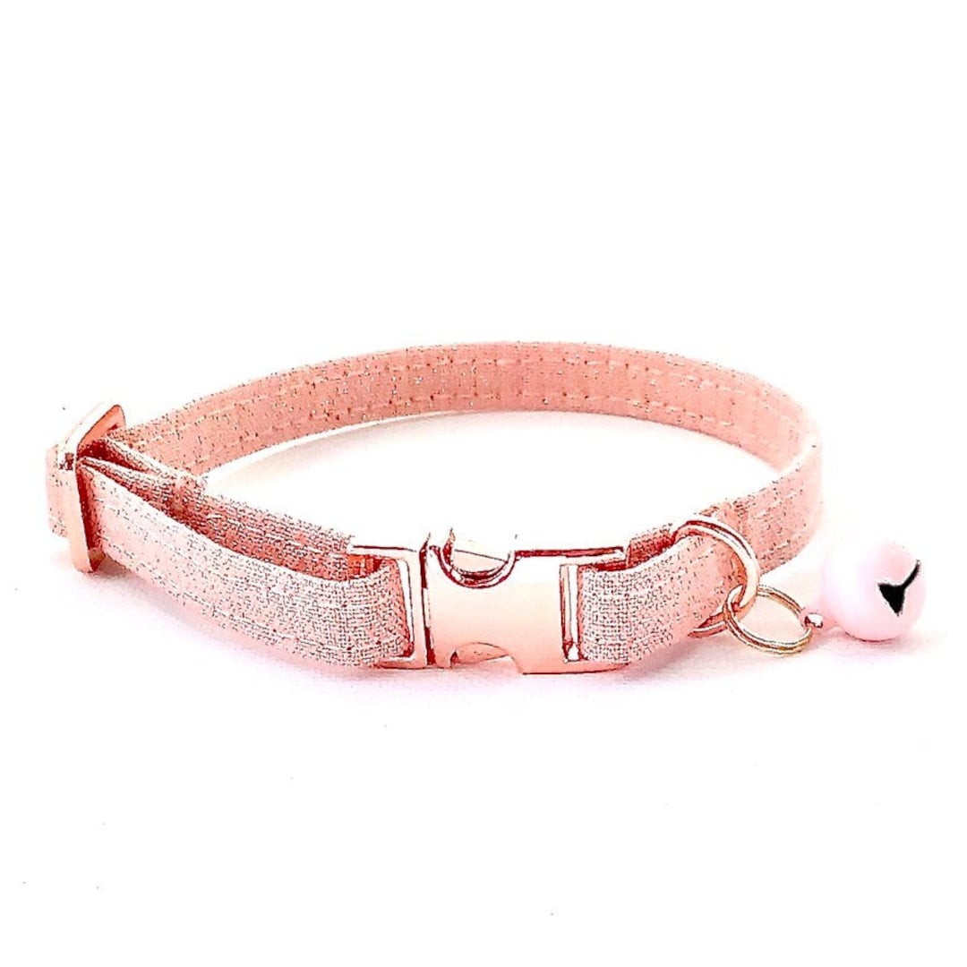Rose Gold Cat Collar Sparkle Collar Girly Kitten Collar Girl Dog Collar ...
