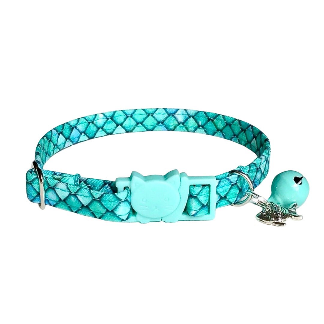 Mermaid Cat Collar Fish Scale Kitten Collar Fish Dog Collar Summer Cat ...