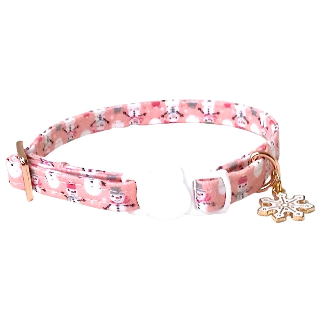 Snowman Cat Collar, Snowman Kitten Collar, Snowman Dog Collar, Winter ...