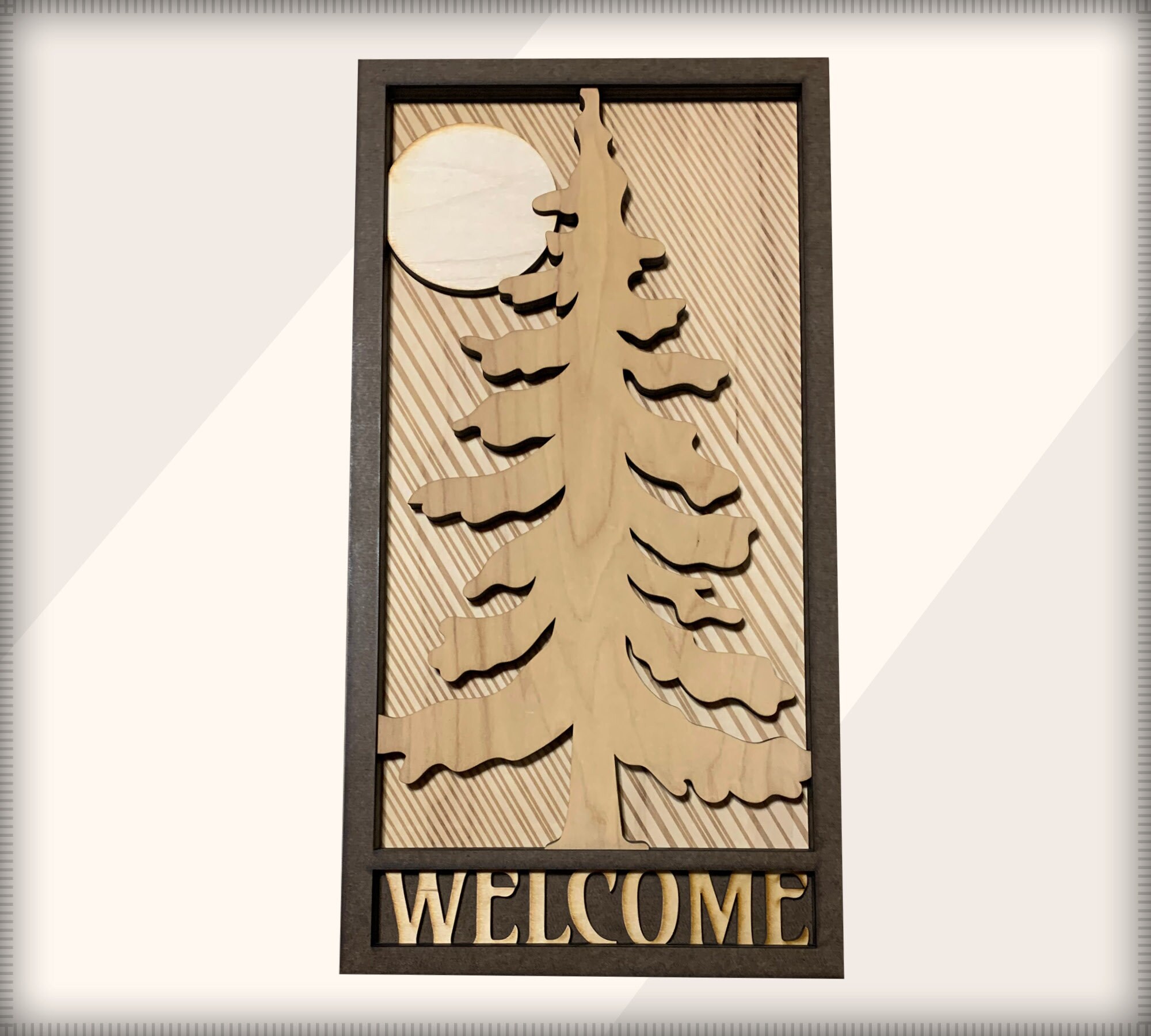 Pine Tree Shadow Box - Laser Cut Wall Decor - Etsy
