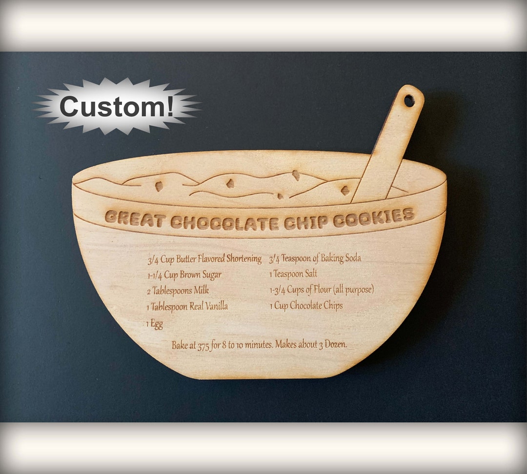 Custom Mixing Bowl Recipe Magnet - Etsy