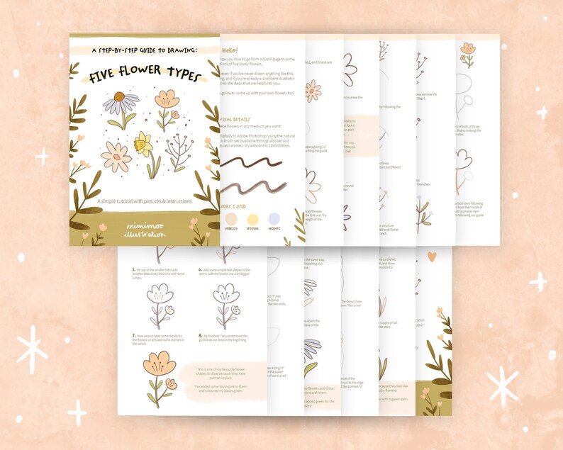 How to Draw BUNDLE Pack of 5 Digital Step-by-step Drawing - Etsy