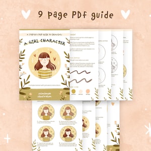 How to Draw A Girl Character | Digital Step-by-step Drawing Guide PDF ...