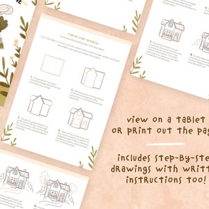 How to Draw A Cozy Cottage | Digital Step-by-step Drawing Guide PDF ...