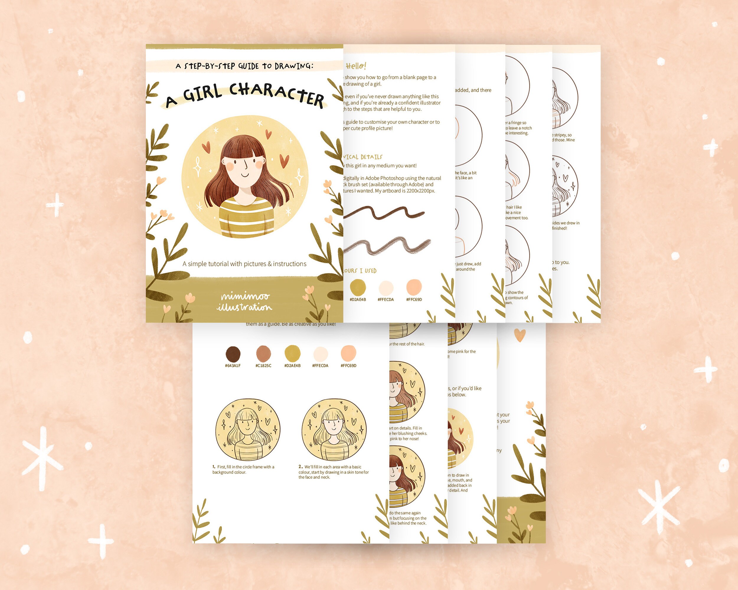 How to Draw BUNDLE Pack of 5 Digital Step-by-step Drawing - Etsy