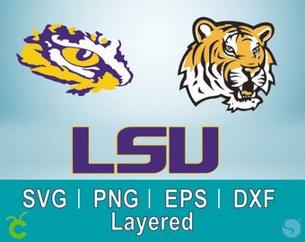 Cricut Cut Layered Files LSU SVG SEC College Team Logo Digital Art ...