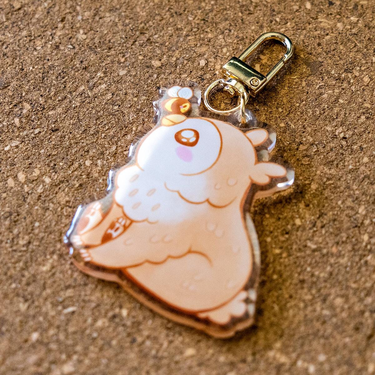 Owlbear Cub & Bumble Bee Acrylic Key Chain | Cute Dnd Monster - Etsy