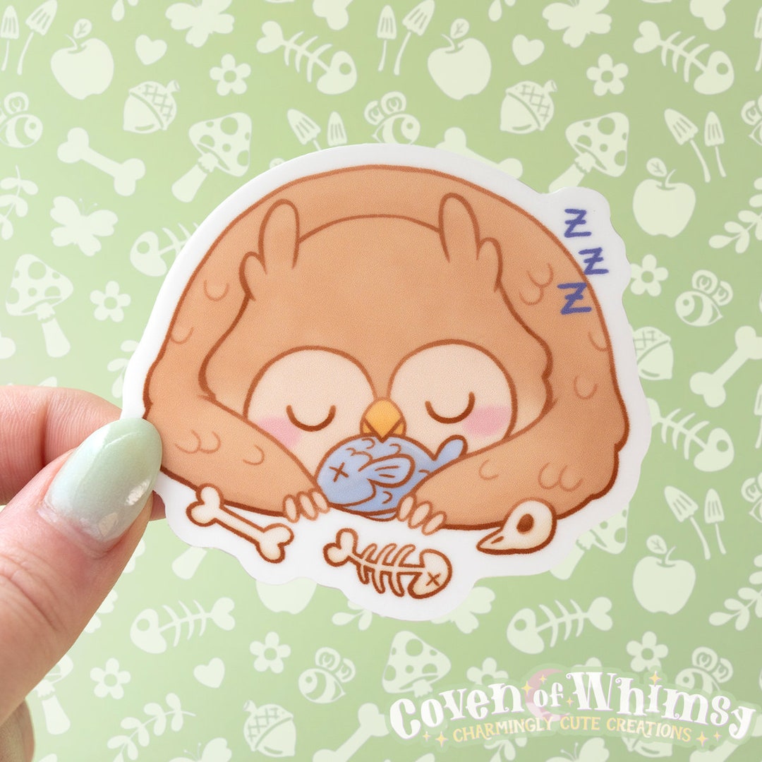 Owlbear Cub Nap Time Sticker | Cute Dnd Monster | Matte Waterproof Vinyl - Etsy