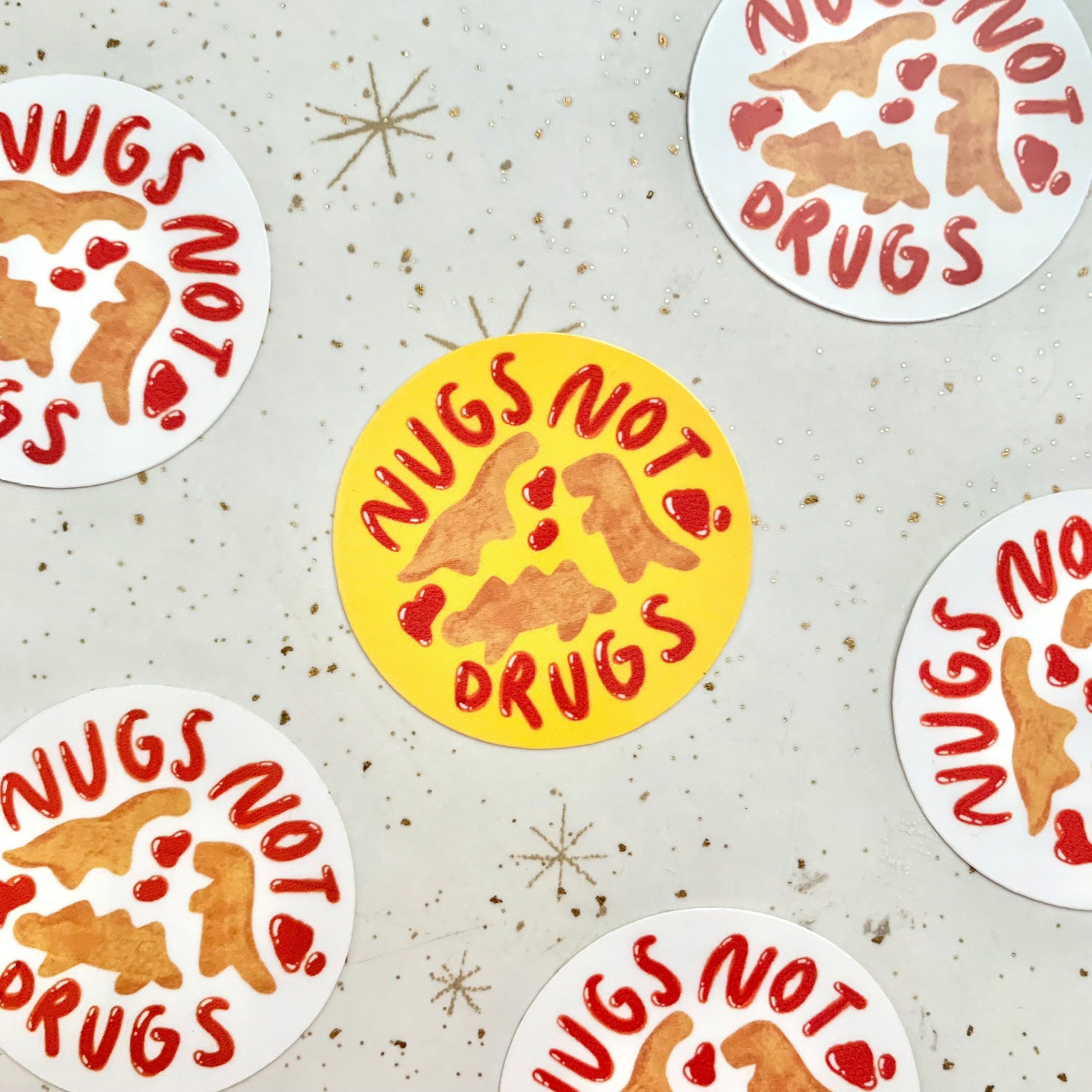 Dino Chicken nugs Not Drugs Sticker Funny Laptop - Etsy