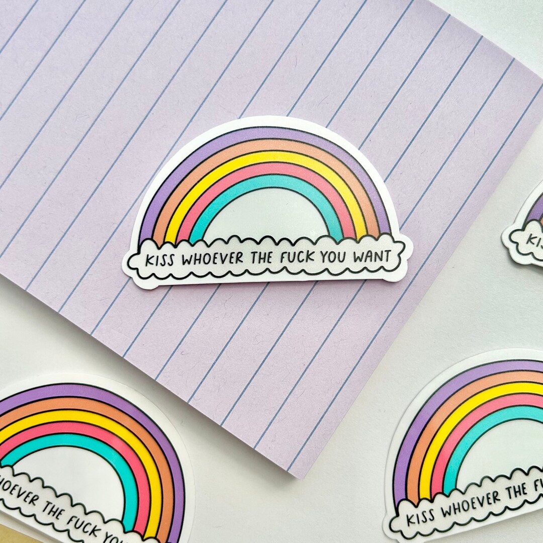 Kiss Whoever the Fck You Want Sticker Gay Rights, Trans Rights, Gay ...