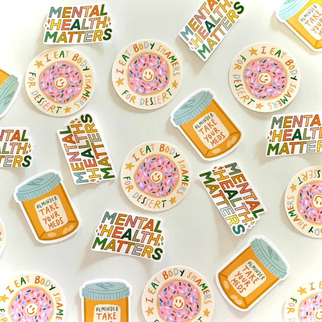 Mental Health Sticker Pack - Aesthetic Sticker Pack - Laptop Stickers ...
