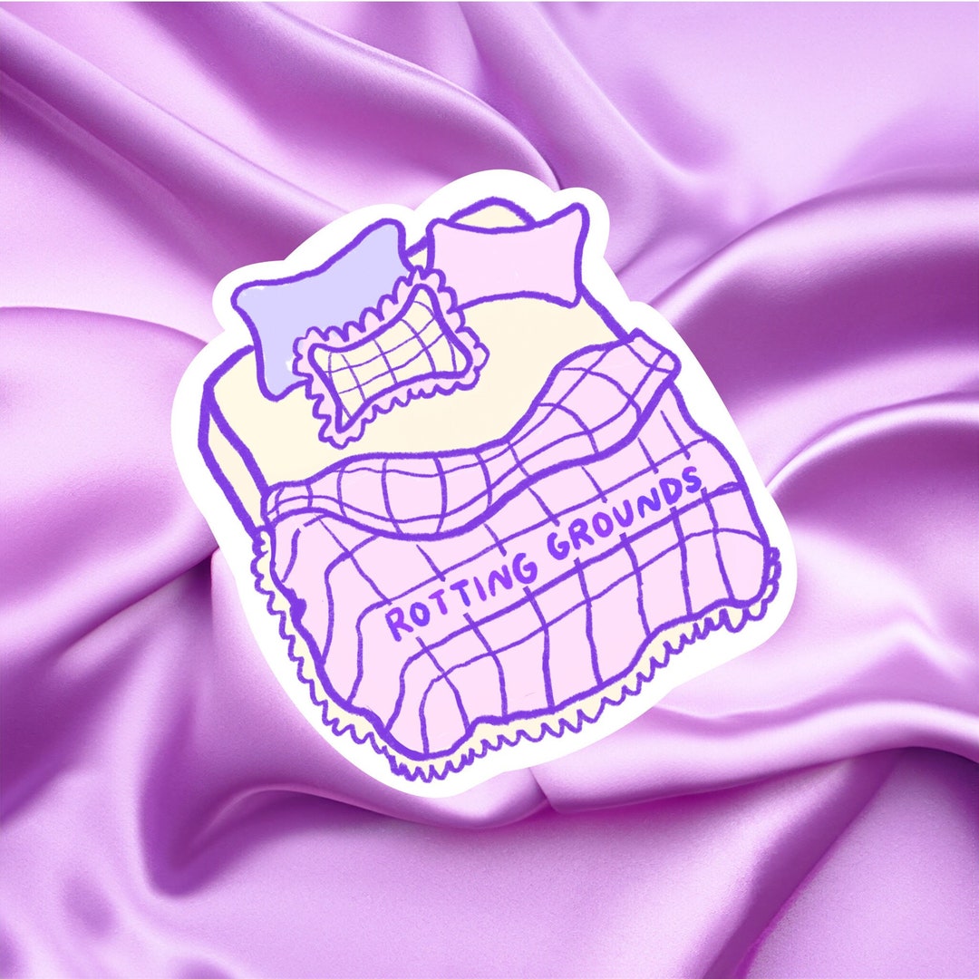 Bed Rotting Grounds Sticker - Cute Depression Stickers - Colorful ...