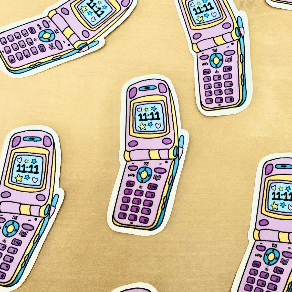 Pastel Y2K Flip Phone Sticker Y2K Stickers Cute Stationery - Etsy