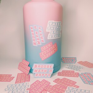 Saddie With a Fatty - Aesthetic Laptop Stickers - Anti Diet Quote ...